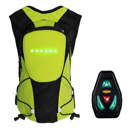 Cycling Backpack with LED Signal Flashing Visible Color Safe Driving ...