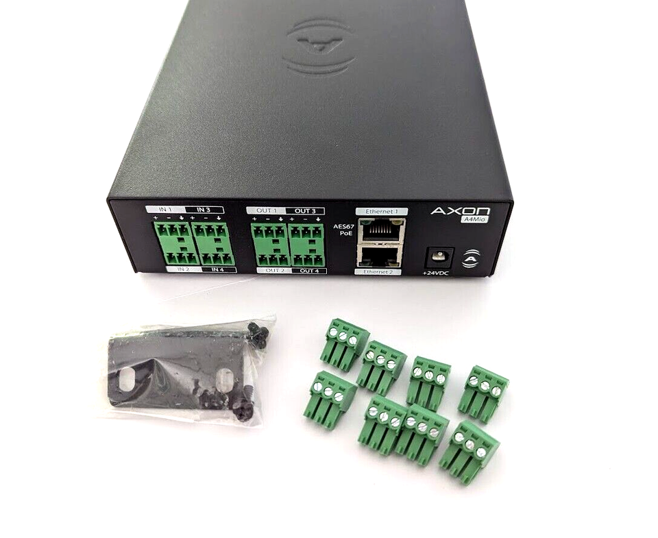 QSC Q-SYS Attero Tech Axon A4Mio 4 x 4 AES67 Network Audio I/O Endpoint ...