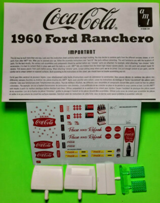 1960 Ranchero 1/25 Diorama 60's Style Coke Machine Decal Sheet Coca ...