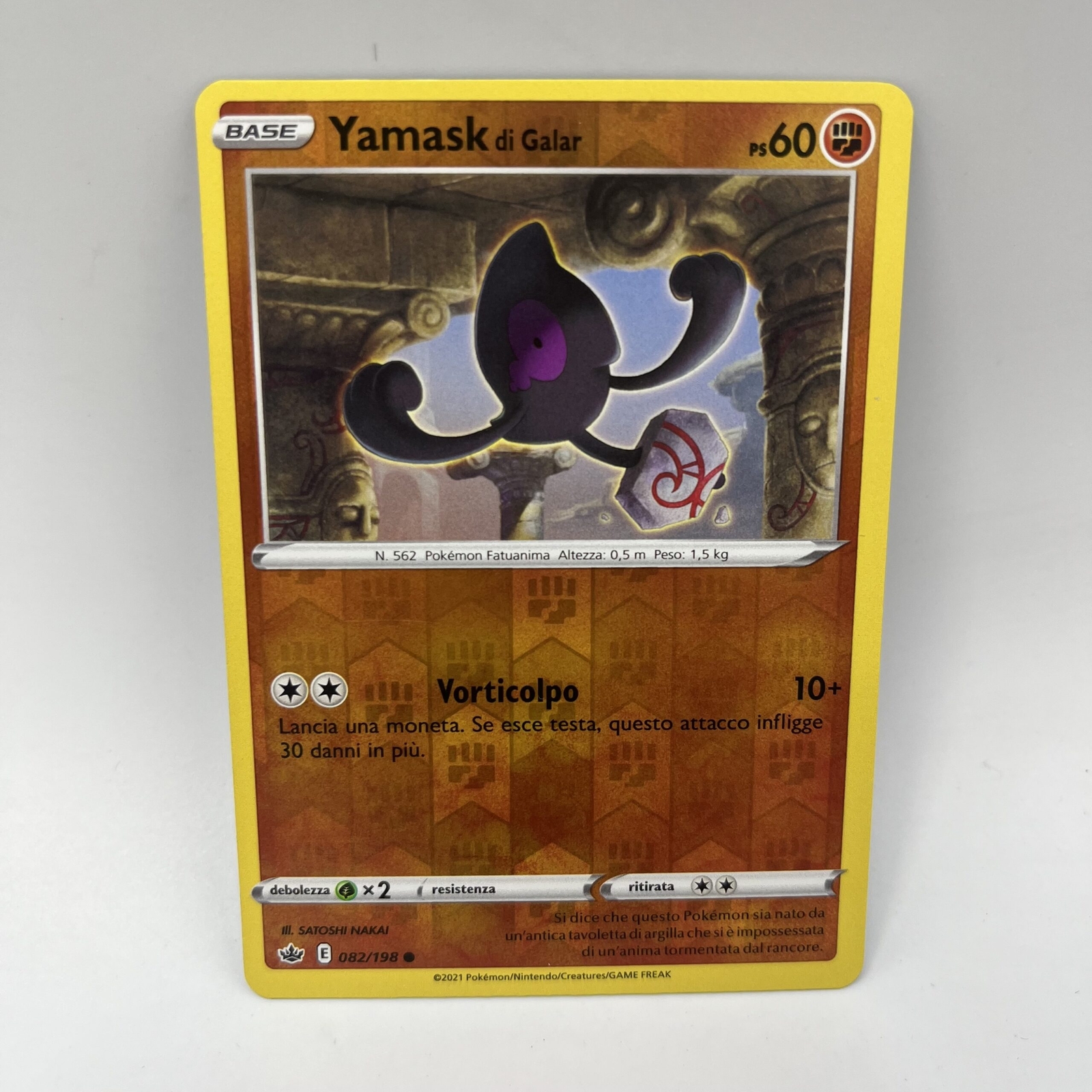 Pokemon Card YAMASK OF GALAR REVERSE (IT) | 082-198 Ice Kingdom | eBay