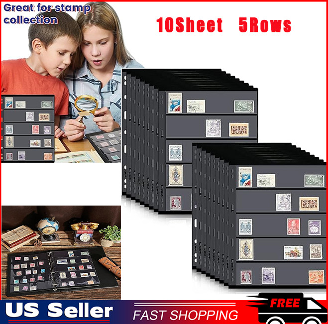 Stamp Pages for Stamp Album Binder Pages for Stamp Collectors 10 Sheet ...