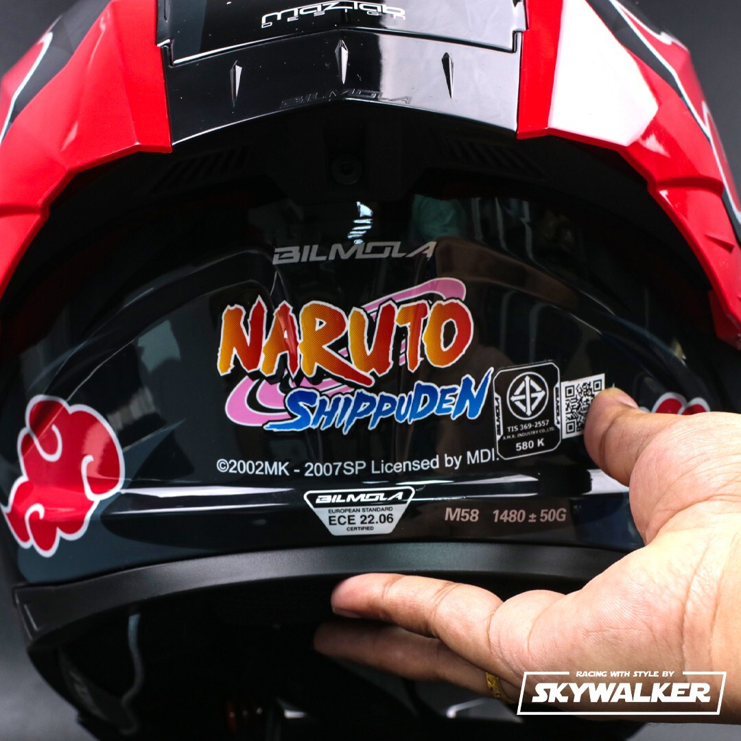 Motorcycle helmet Bilmola Limited NARUTO Open Face : AKATSUKI | eBay