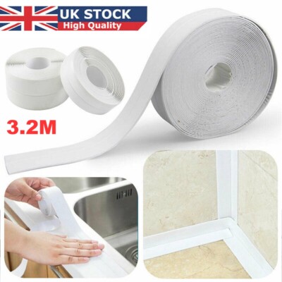 3.2m*22mm Sealing Strip Bath Shower Sink Basin Edge White Sealant Tape ...