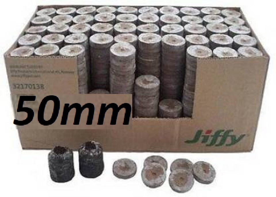 50mm Jiffy Peat Pellets, FAST SHIP Sold sets of 10,25,50,100,486 Seed ...