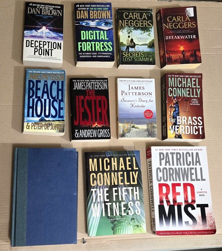 Lot of 11 Suspense Mystery Crime Thriller Fiction Paperback / Hardcover ...