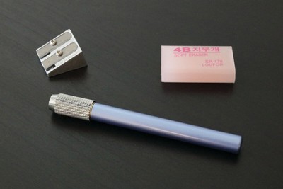 Pencil Accessory Kit Eraser Sharpener Extender 3 Piece Set AA | eBay