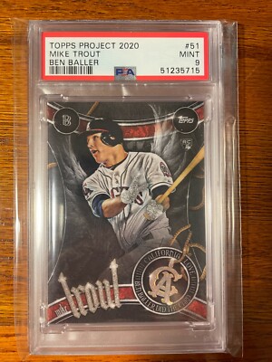 2020 Topps Project 2020 MIKE TROUT 51 Ben Baller PSA 9 MINT | eBay