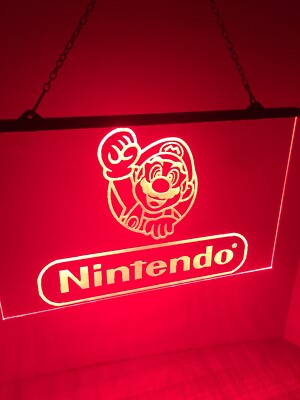 Nintendo Mario Led Neon Light Sign Game Room , Bedroom U.s.a. | eBay