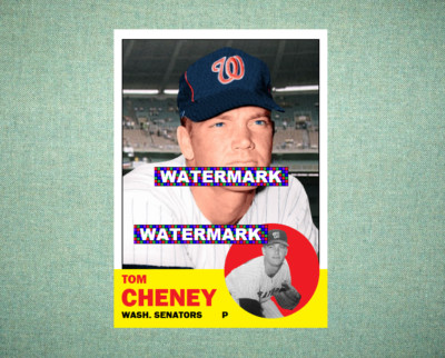 Tom Cheney Washington Senators 1963 Style Custom Baseball Art Card | eBay