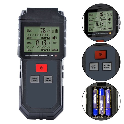 Portable EMF Detector Handheld Digital Radiation Tester with LCD Screen ...