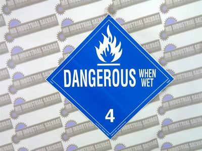 NEW LabelMaster DANGEROUS WHEN WET 4 Z-EZ23 Sticker 10-3/4" x 10-3/4 ...