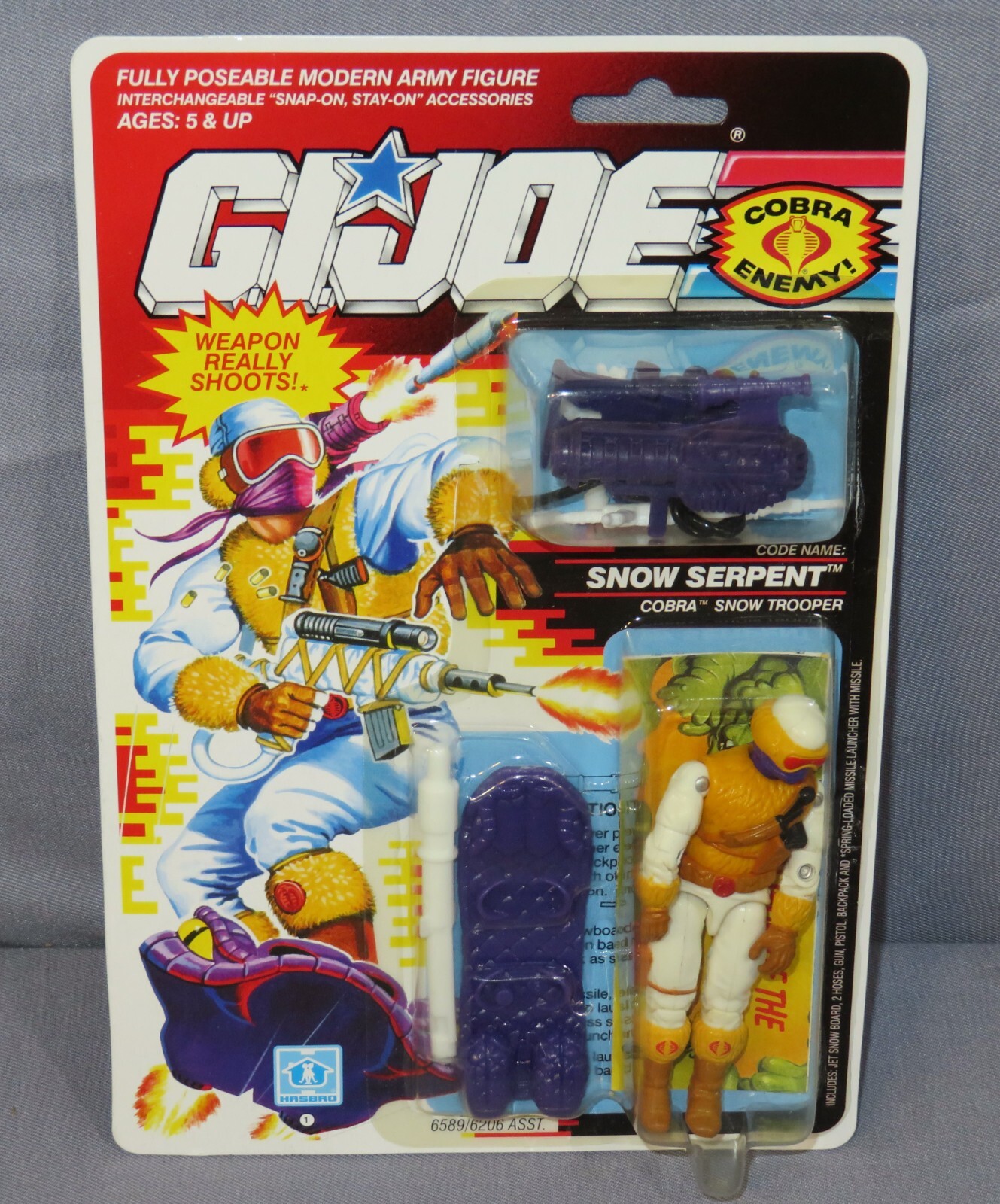GI Joe Cobra "SNOW SERPENT" v2 Factory Sealed High Grade Card *NEW ...