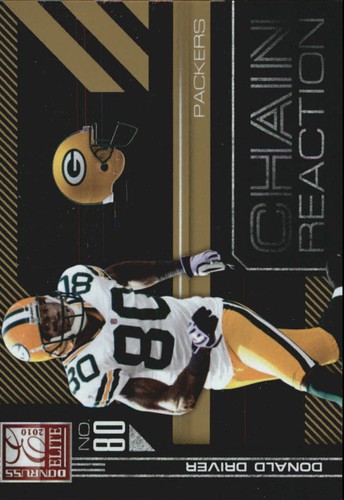 2010 Donruss Elite Chain Reaction Gold Football Card #10 Donald Driver ...