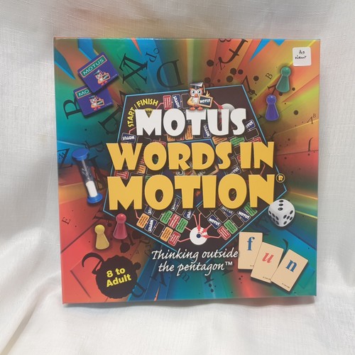 MOTUS Words in Motion Board Game Educational Open but As New Free Post ...