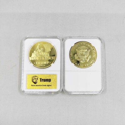 USA President 2024 Donald Trump Fight Shooting Assassination Gold Coin ...