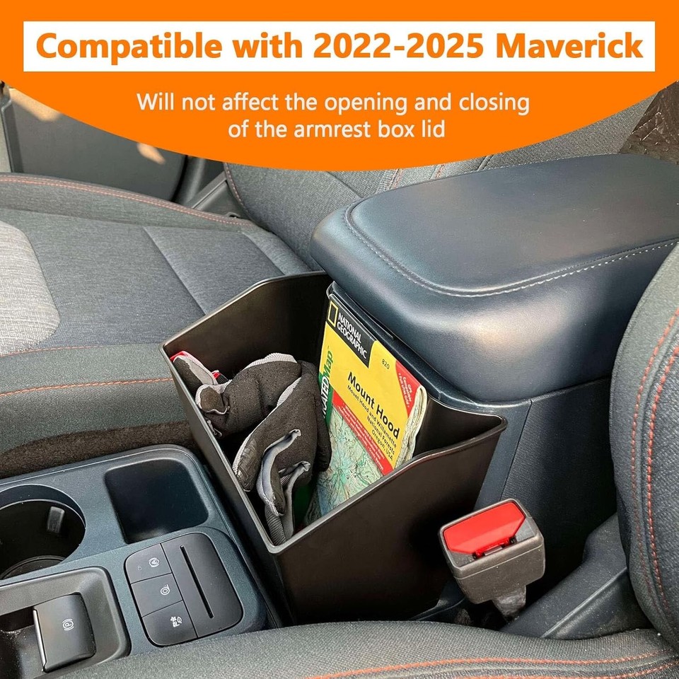 Center Console Storage Box For Ford Maverick 2022-25 Multi-Function Accessories | eBay