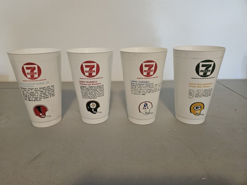 Set of 4 1970’s 7-11 Eleven Slurpee NFL Cups | eBay