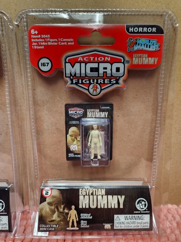 Mego Action Micro Figures Horror Series 2 COMPLETE SET Mummy, The Fly ...