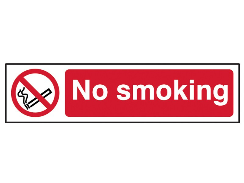 Scan No Smoking - PVC Sign 200 x 50mm SCA5050 | eBay
