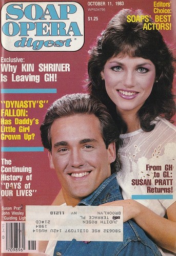 Soap Opera Digest Oct 11, 1983 SUSAN PRATT-JOHN WESLEY SHIPP-PAMELA SUE ...