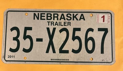 2016 Nebraska Trailer License Plate Auto Tag Garage Decor Vintage 35 ...