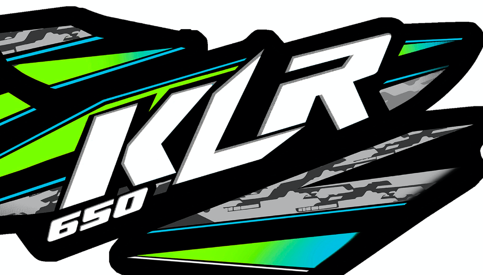 KAWASAKI KLR650 GRAPHICS KIT BLUE YEAR 2013 - 2014 | eBay