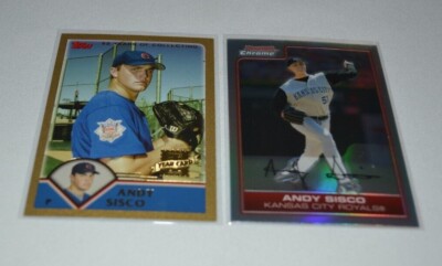 ANDY SISCO PITCHER ( CHICAGO CUBS & KANSAS CITY ROYALS ) LOT OF TWO ...