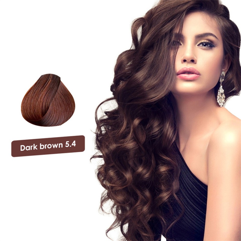 Mokeru Black/Brown Hair Color Instant Hair Dye Shampoo Natural Plants ...