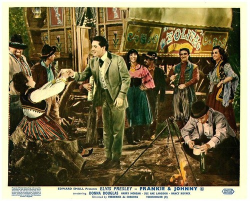 Frankie and Johnny original lobby card Elvis Presley in gypsy camp | eBay