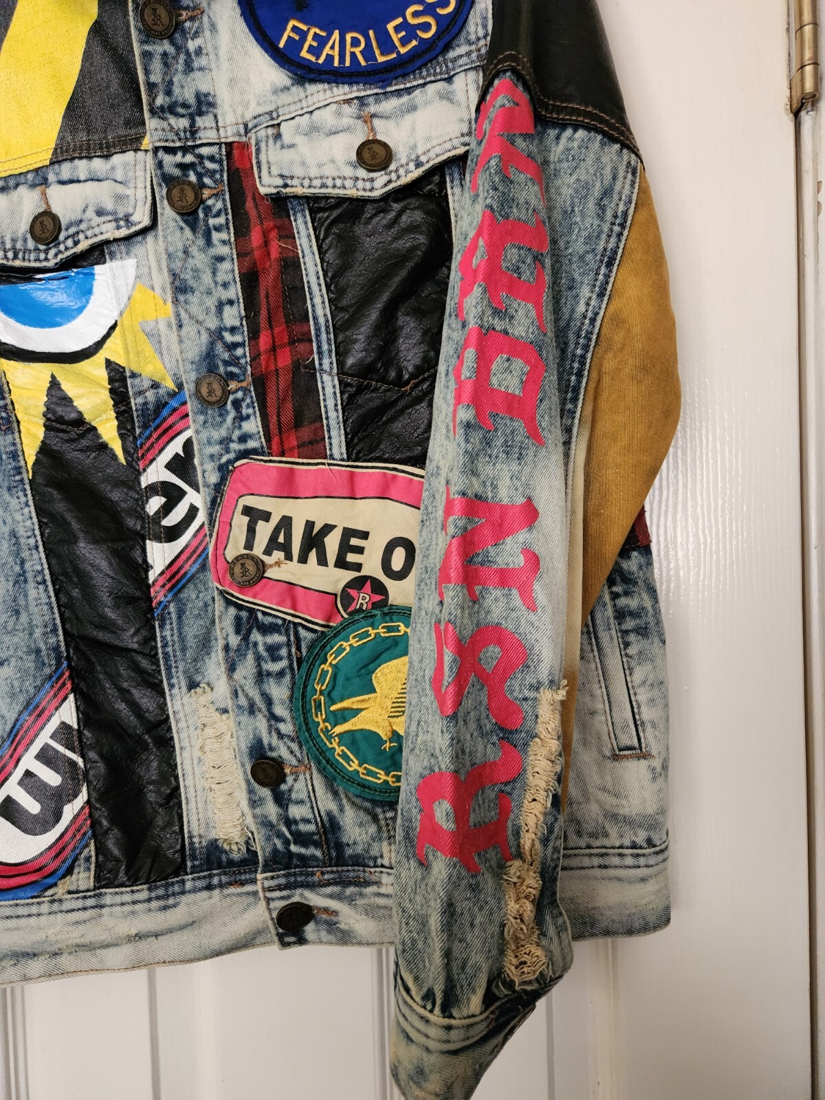Men's Reason NYC Crazed Jean Jacket Size Small | eBay