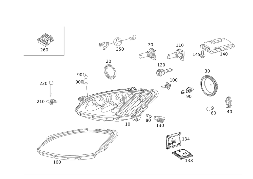 Mercedes-Benz 2219000404 Genuine OEM Factory Original Control Module ...