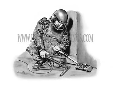 'Lining up the shot' 321 EOD, Bomb disposal, IEDD, military art print ...