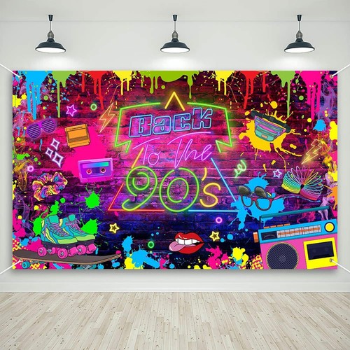 90s Theme Party Banner Graffiti 1990s Retro Decorations | eBay