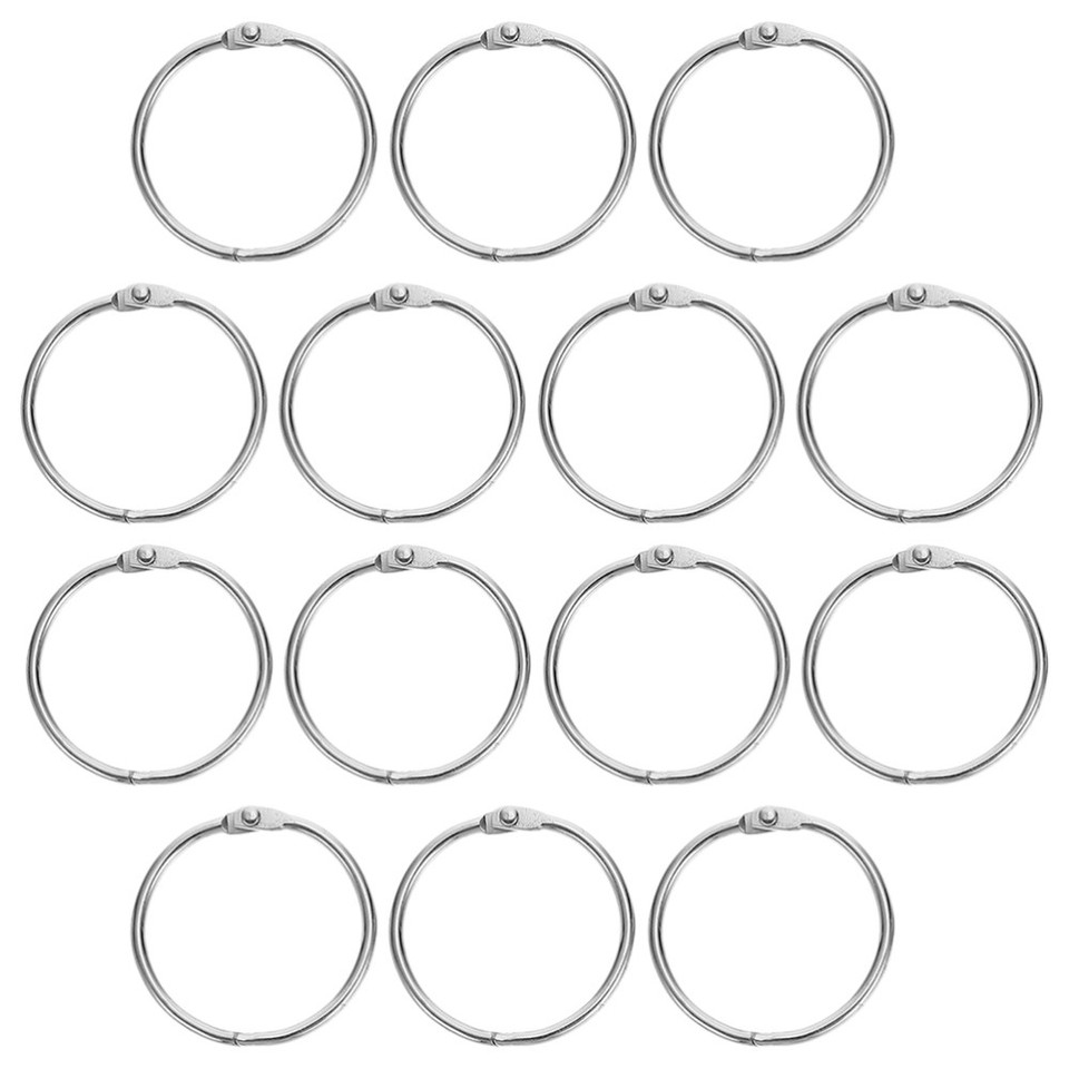 40 Pcs Metal Binder Rings Multi-function Key Rings Metal Notepad Rings ...