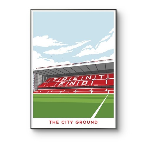 Nottingham Forest Poster, City Ground Football Poster, Stadium Artwork ...