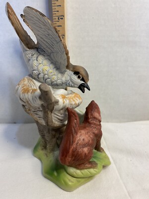Vintage J Byron Porcelain Bird and Chipmunk Figurine Signed | eBay