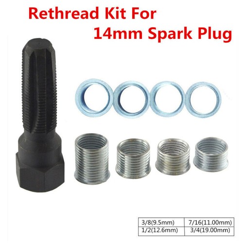 14mm Spark Plug Rethread Kit Cylinder Head Tap Thread Insert Reamer ...