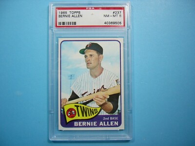 1965 TOPPS MLB BASEBALL CARD #237 BERNIE ALLEN PSA 8 NM/MINT SHARP+ GL ...