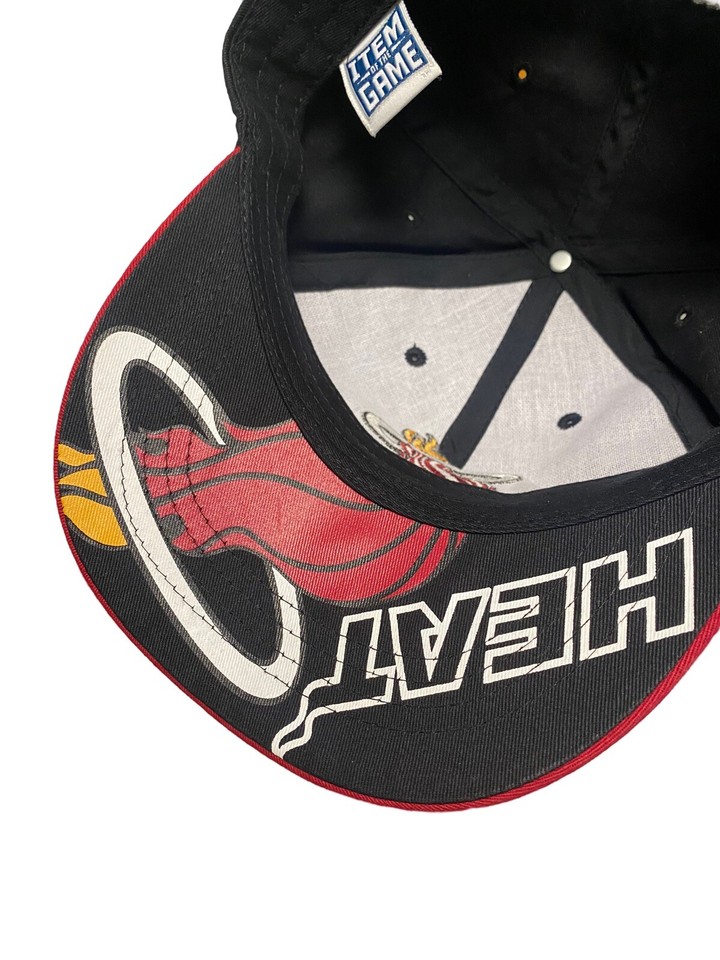 Vintage Miami Heat Snapback Hat Cap NBA Big Logo Under Brim Spell Out ...