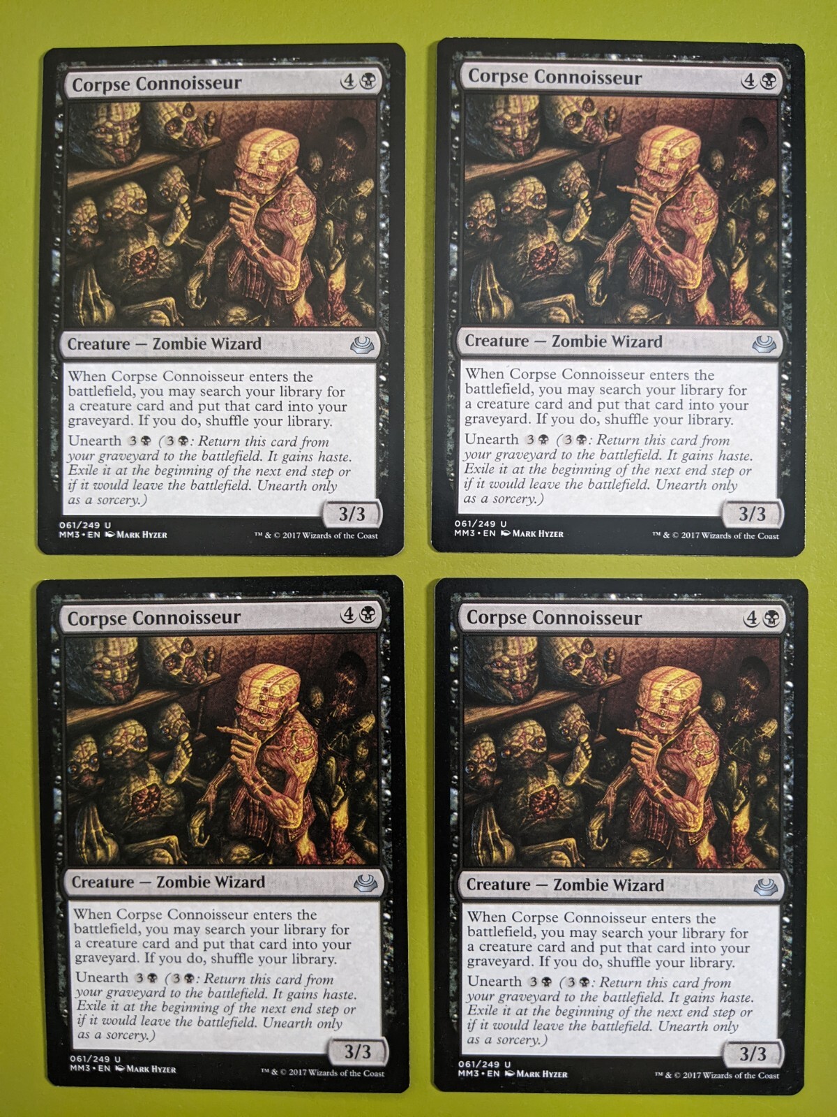 Corpse Connoisseur x4 Modern Masters 2017 4x Playset Magic the ...