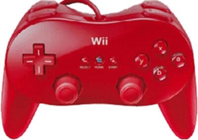 Nintendo Wii Official Red Classic Controller Pro Wii Video Game ...