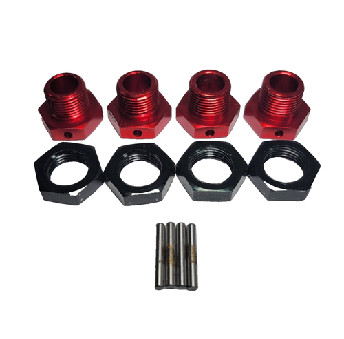 Arrma Felony Infraction Limitless 6s BLX Red Aluminum 17mm Wheel Hexes ...
