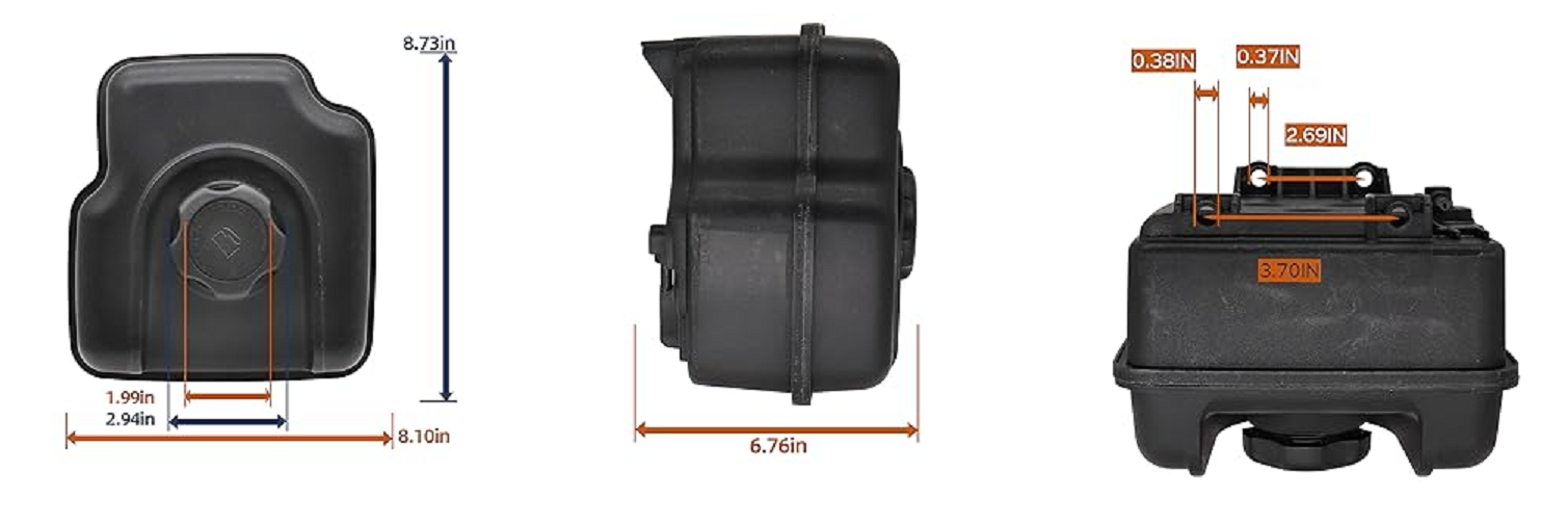 Gas Tank for Tiller Cyclone Rake Mower Log Splitter Briggs Stratton ...