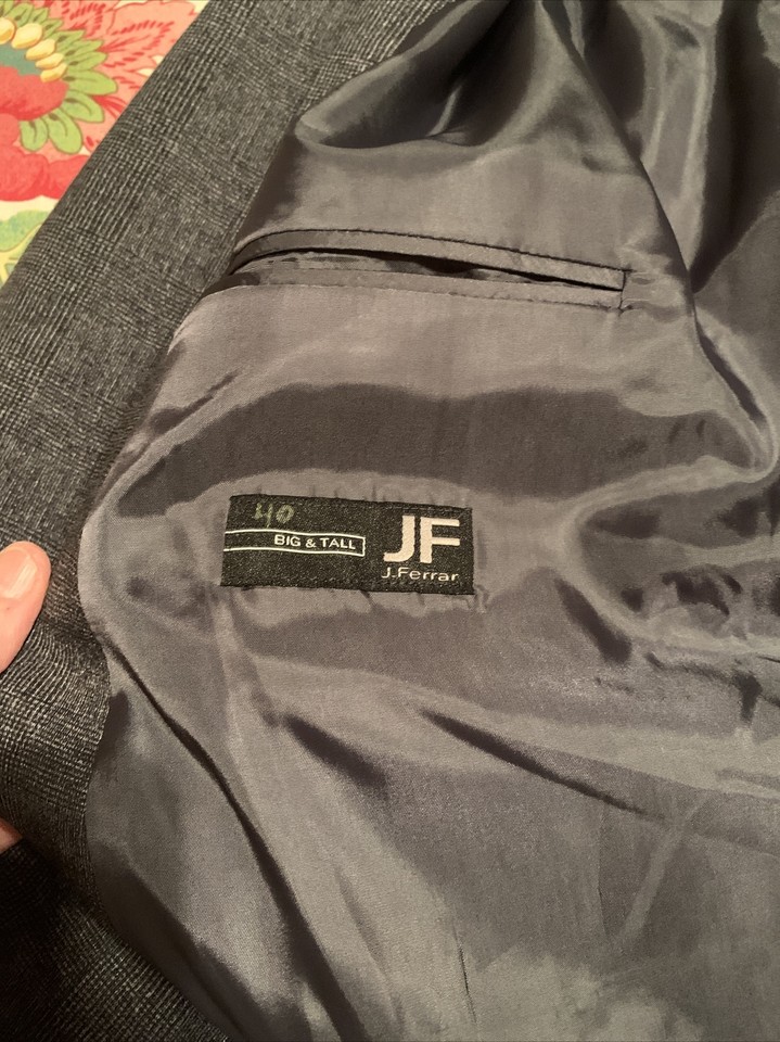 J Ferrar Men’s Suit Jacket Separates 58-60 4XL Dark Gray $160 New (A7 ...
