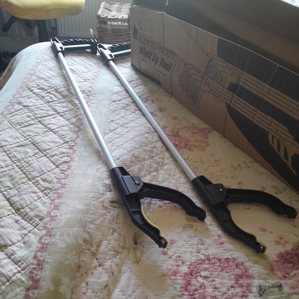 Long Reach Pick Up Tool Hand Grabber Reaching Stick Litter Picker ...