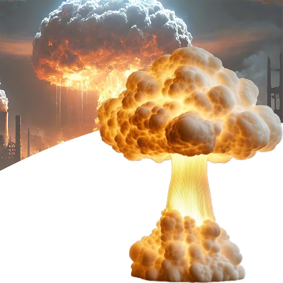 Handmade 3D Mushroom Cloud Core Explosion Lamp Atmosphere Lamp Gift ...