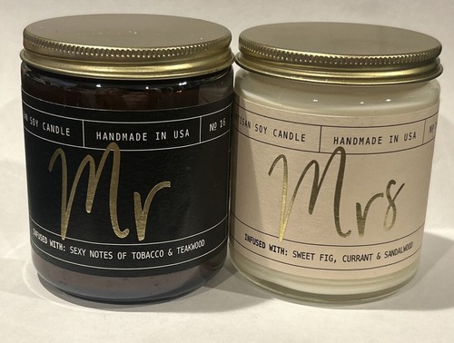 Mr & Mrs Duo - Soy & Sass Candles FIG, BERRIES, SANDALWOOD / TEAKWOOD ...