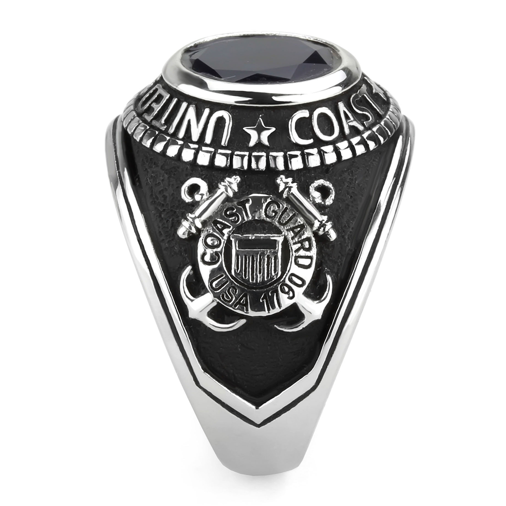 Stainless Steel HIGHLY POLISHED Marine or Coast Guard Ring sz 8-14 | eBay