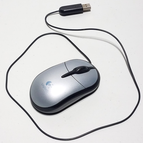Logitech M-UV94 Gray/Black USB Wired 2-Buttons Optical Mouse For Laptop ...