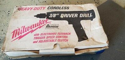 VINTAGE MILWAUKEE AMSTAR 3/8" CORDLESS DRIVER DRILL NEW-OLD STOCK | eBay
